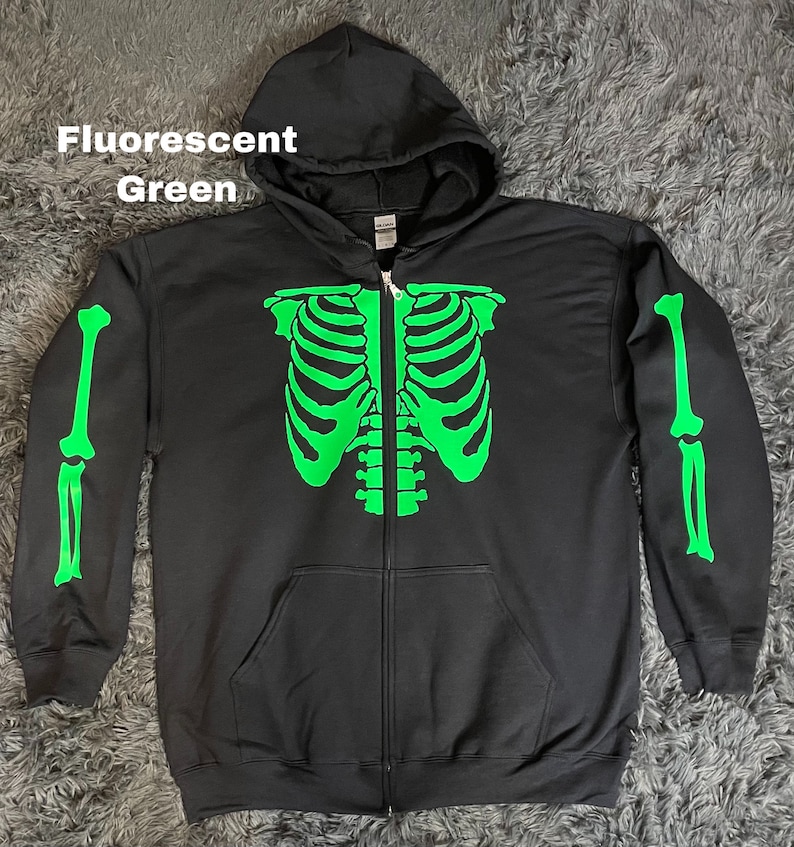 Custom Skeleton Zip up Hoodie - Etsy
