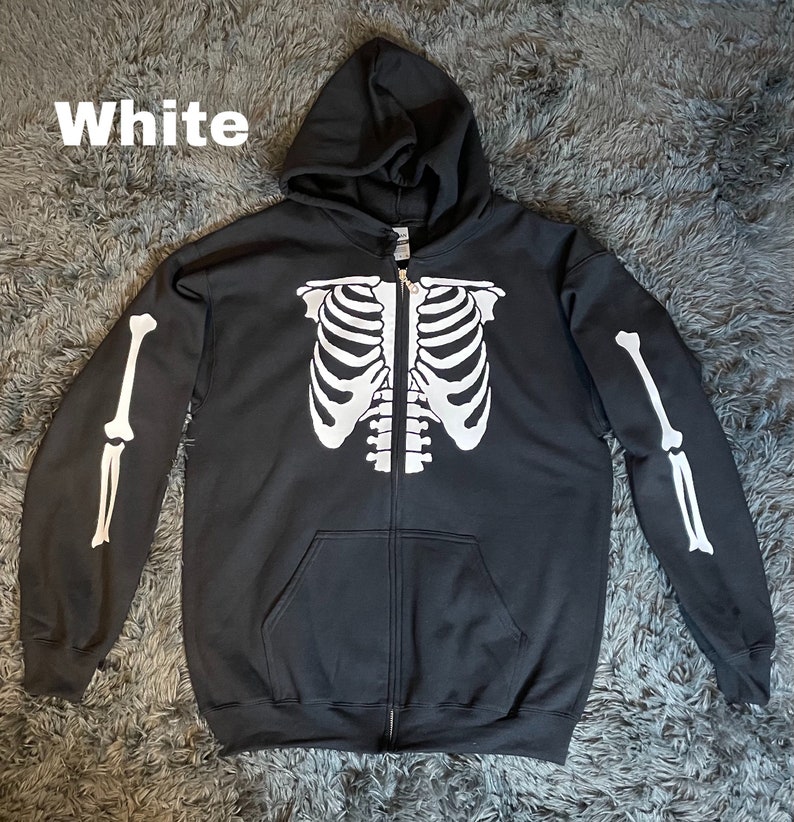 Custom Skeleton Zip up Hoodie - Etsy