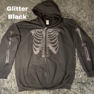 Custom Skeleton Zip up Hoodie - Etsy