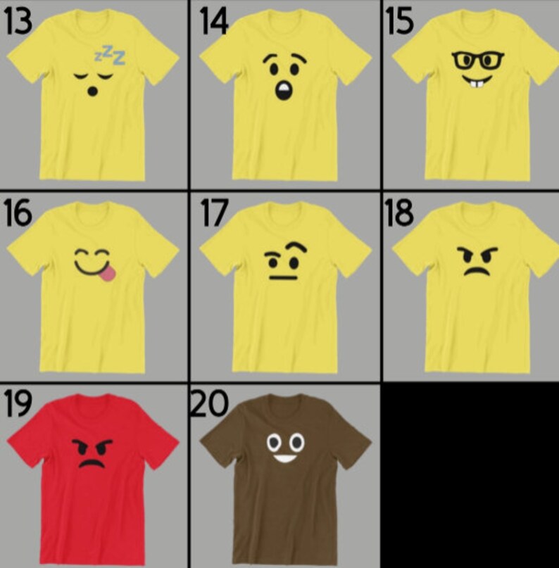 Emoji Shirt Emoji Birthday T-Shirts Emoji Halloween | Etsy