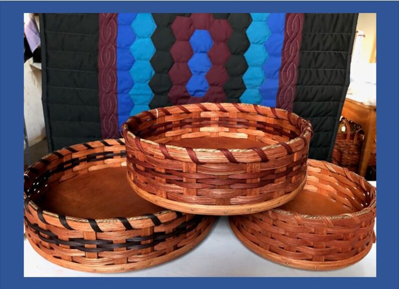 Lazy Susan Spinning Basket, Amish Woven Basket, Handmade in Ohio's ...