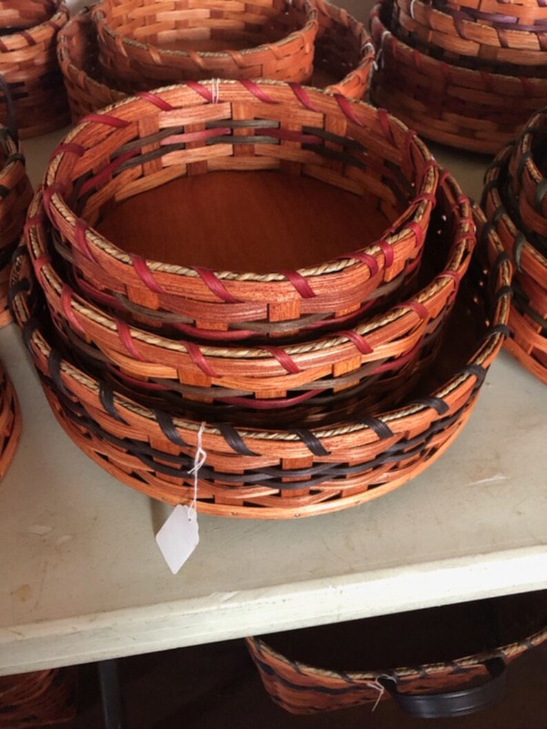 Lazy Susan Spinning Basket, Amish Woven Basket, Handmade in Ohio's ...