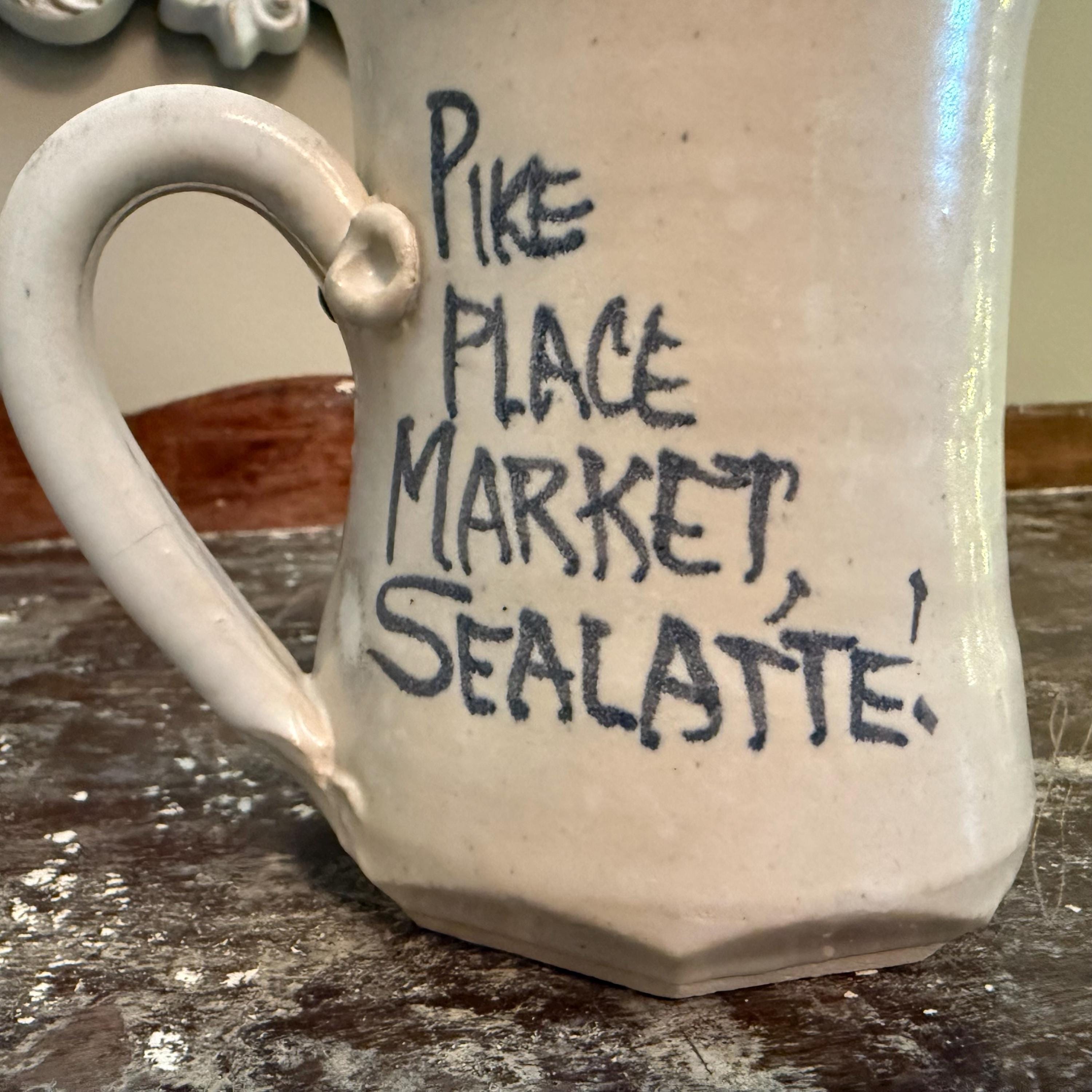 Vintage Art Pottery Pike Placemarket Seattle | Cat Coffee Mug - Etsy