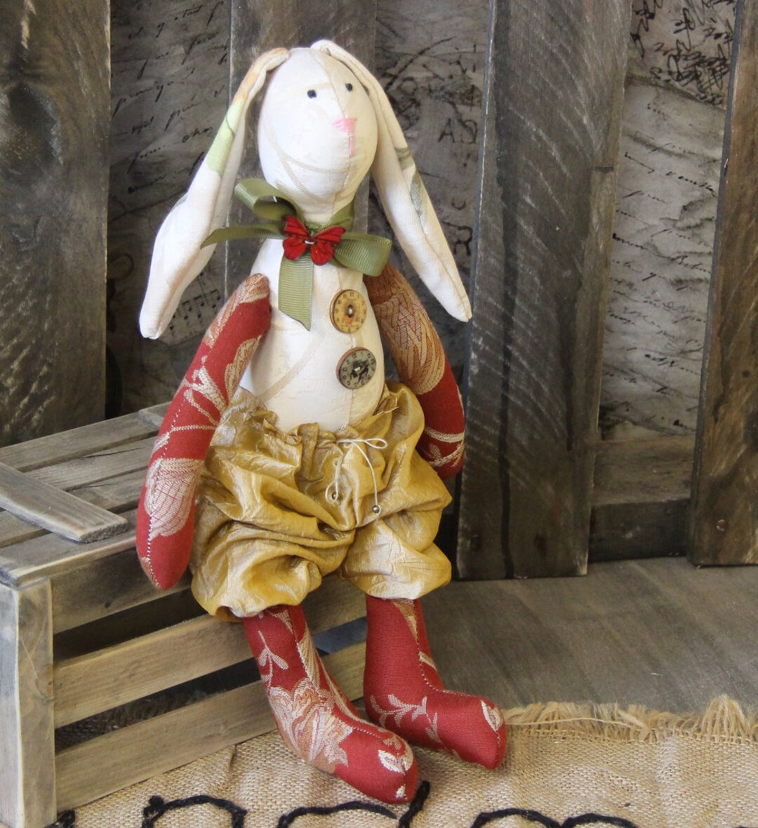 Vintage Artist Rabbit Tilda Style 44 Cm - Etsy
