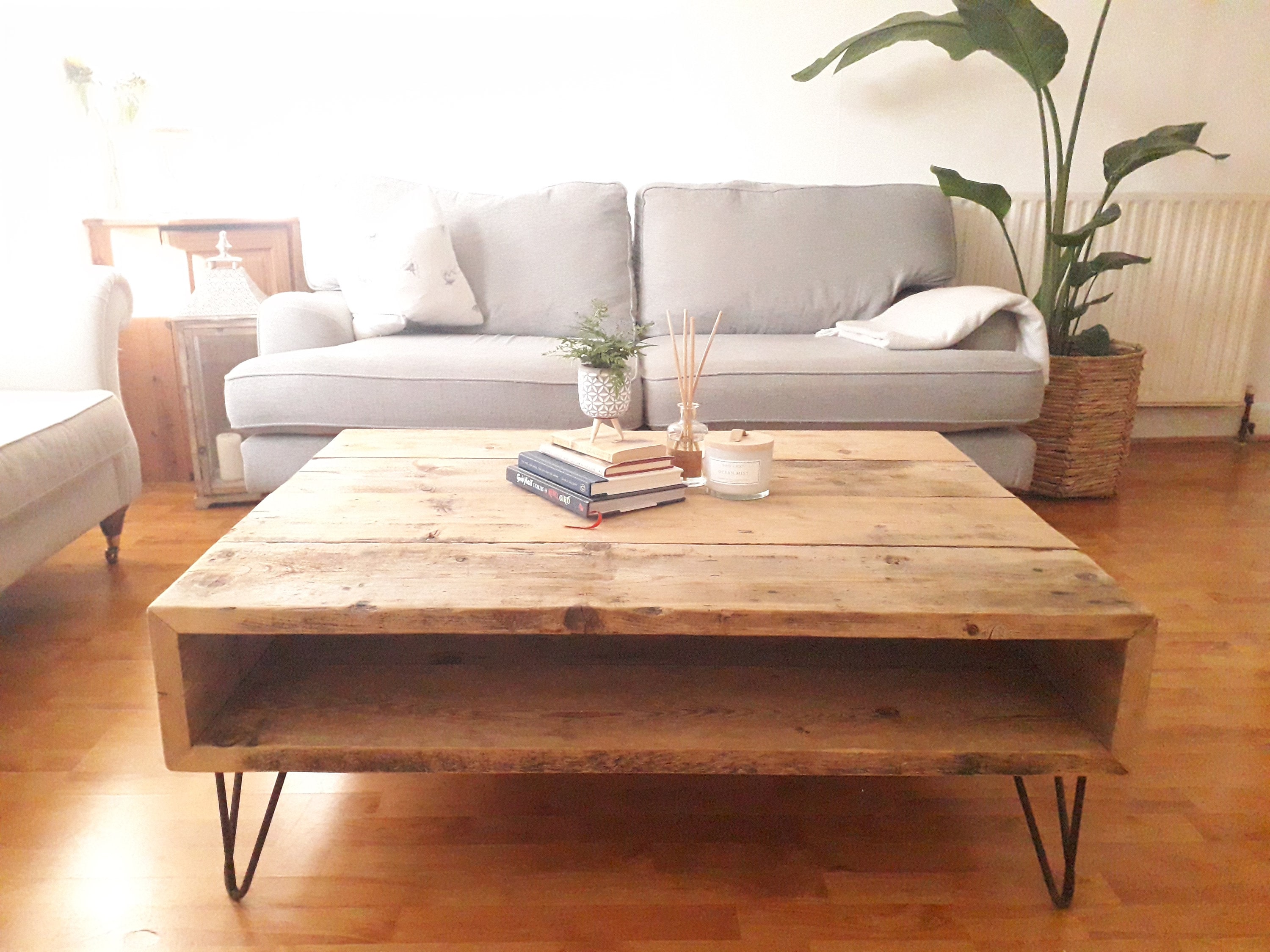 Wooden Coffee Table Rustic Wood Made with Reclaimed Timber | Etsy