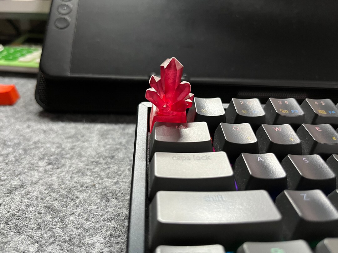 Red Crystal Mechanical Keycaps 3D Printed - Etsy