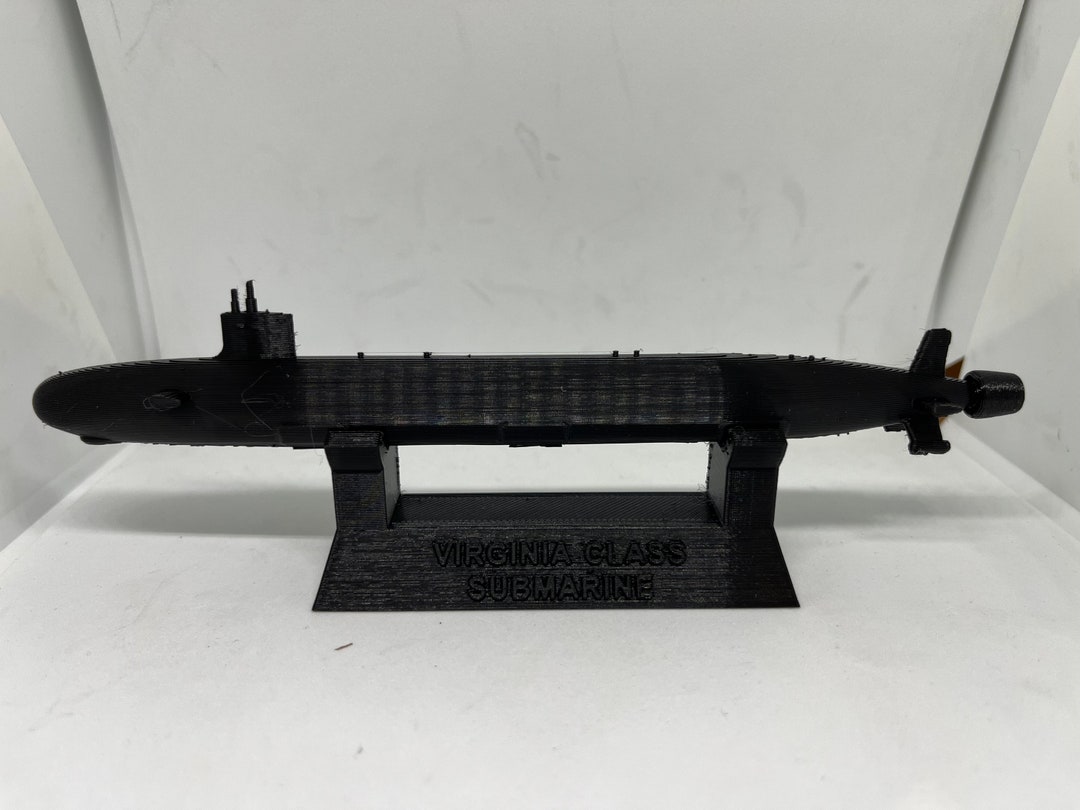 Virginia-class Submarine, Scale 750, United States Navy, 3D Printed ...