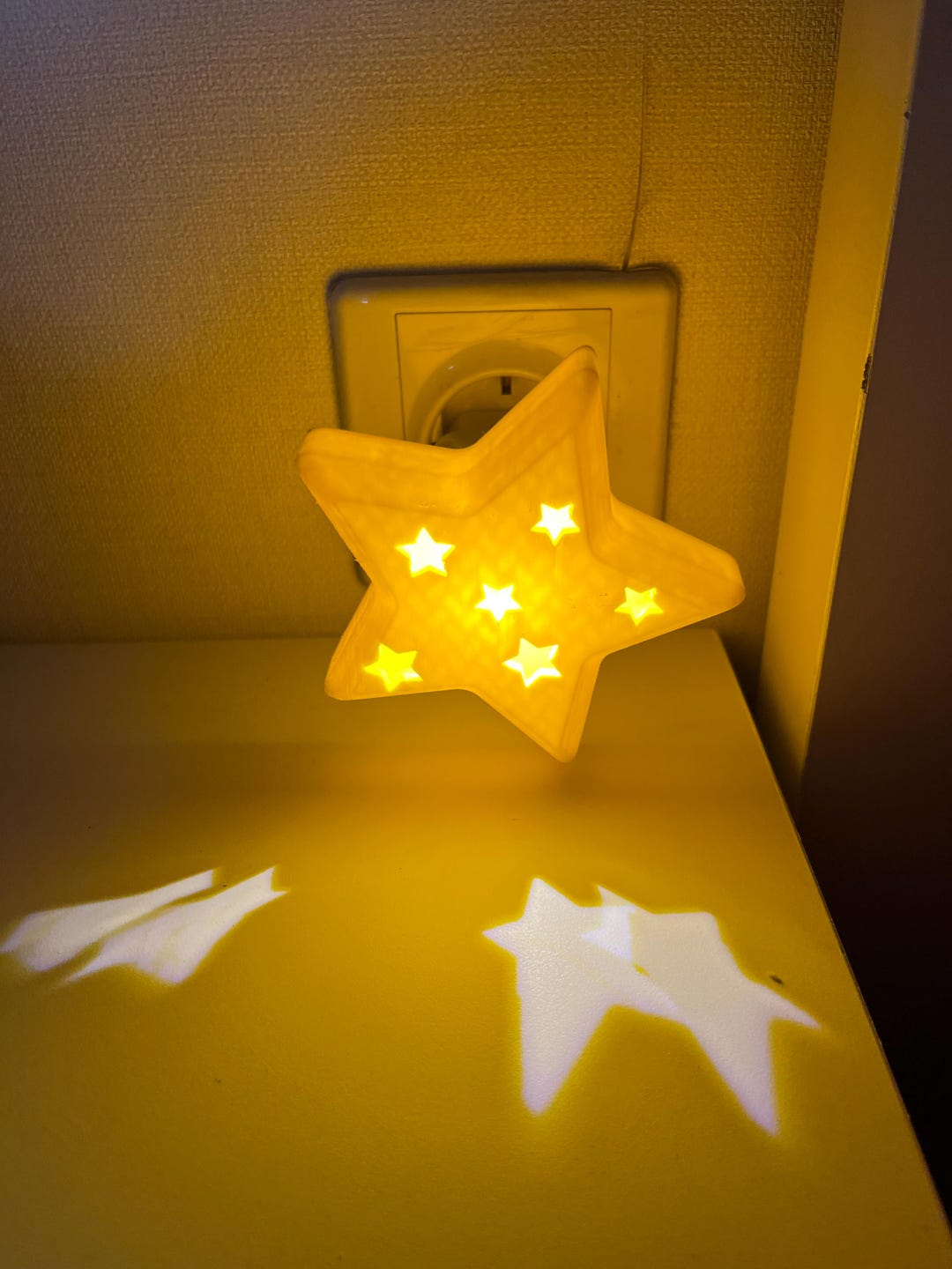Star Lamp USB Wall Night Light Plug 3D Print - Etsy