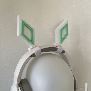 Diamond Mecha Ears Pastel Colors for Headphones / Headset for Streaming ...