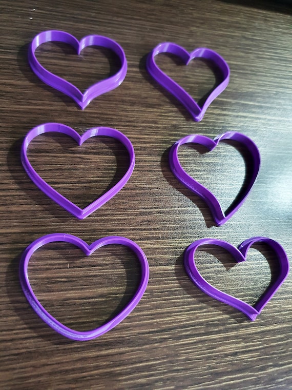6 Heart Love Cookie Cutter - Etsy