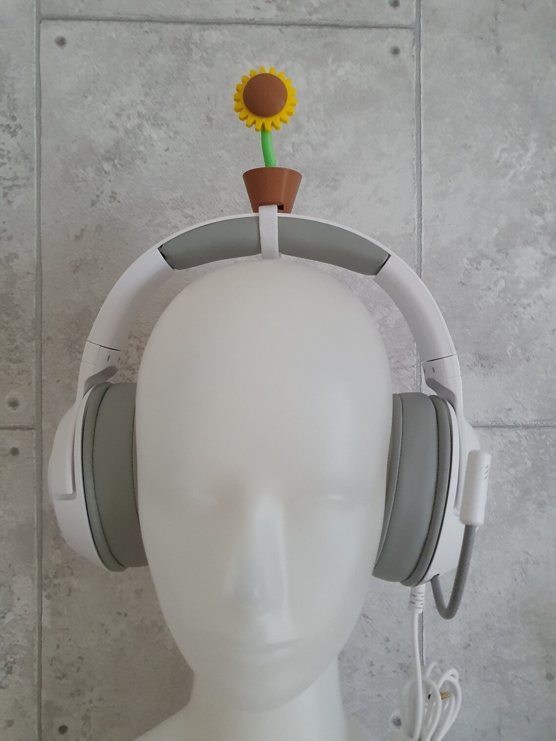 Sunflower With Pot for Headphones / Headset for Streaming - Etsy