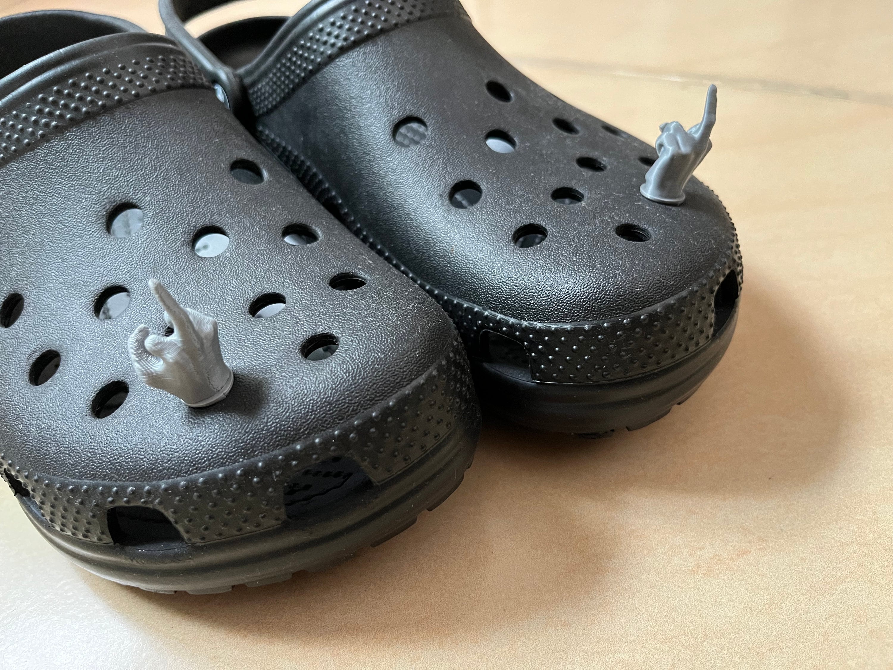 Middle Finger for Croc With Many Color Selection - Etsy