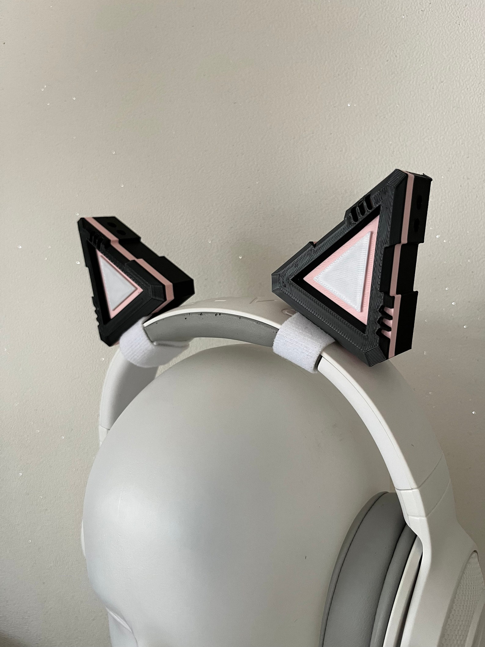 Cat Futuristic Mecha Ears for Headphones / Headset for Streaming Anime ...