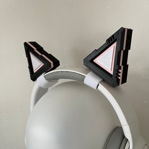 Cat Futuristic Mecha Ears for Headphones / Headset for Streaming Anime ...