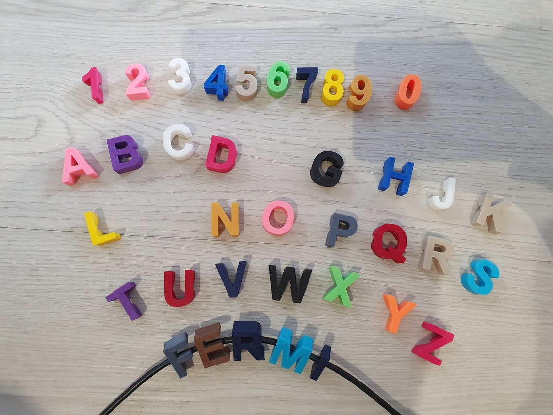 Cable Clip Letter Tag 3D Printed Custom Name and Personalized - Etsy