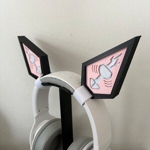 Leaf Futuristic Mecha Ears for Headphones / Headset for Streaming Anime ...