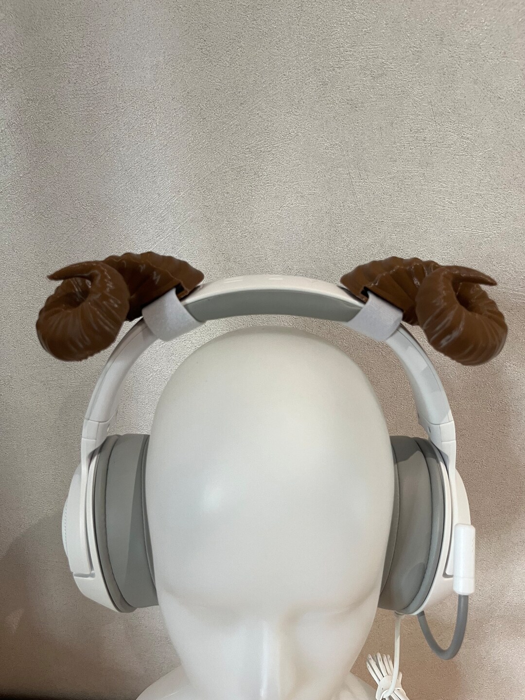 Ram Horn for Headphones / Headset for Game Fun Streaming Anime Cosplay ...