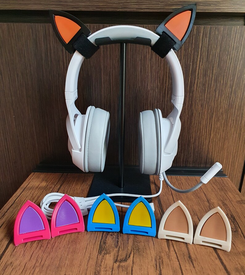 Kitten Ears / Cat Ears for Headphones / Headset for Streaming - Etsy