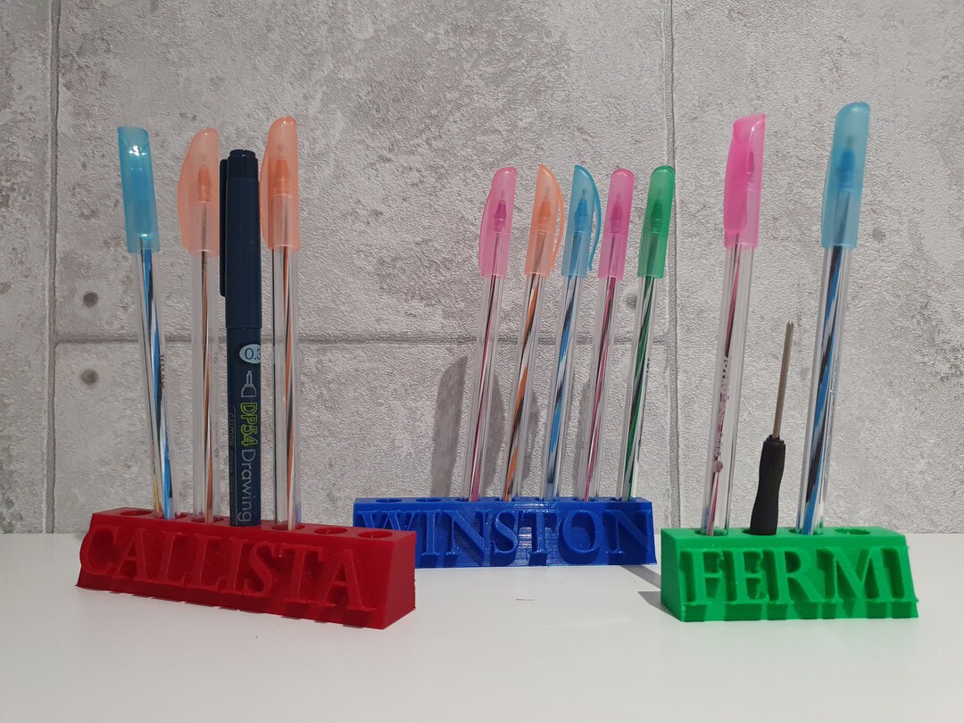 Pen Holder 3D Printed, Custom Name and Personalized Name for Gifts - Etsy