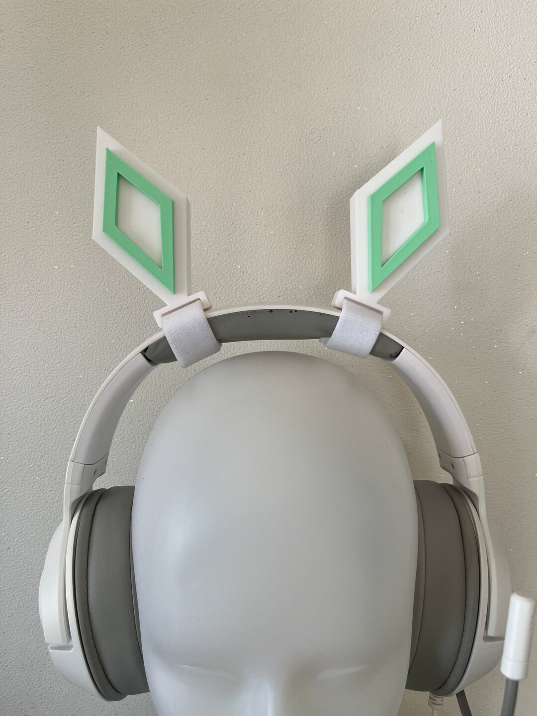 Diamond Mecha Ears Pastel Colors for Headphones / Headset for Streaming ...