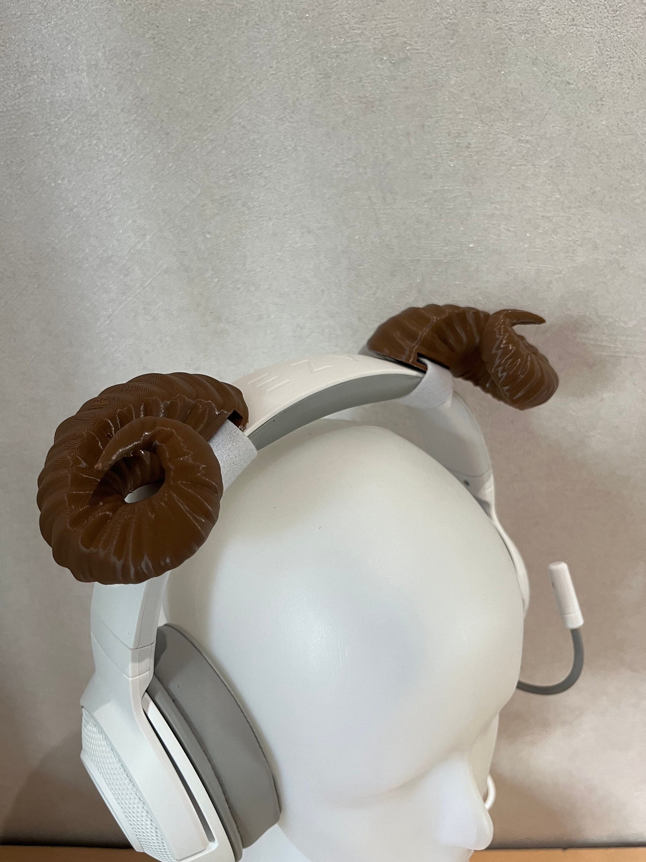 Ram Horn for Headphones / Headset for Game Fun Streaming Anime Cosplay ...