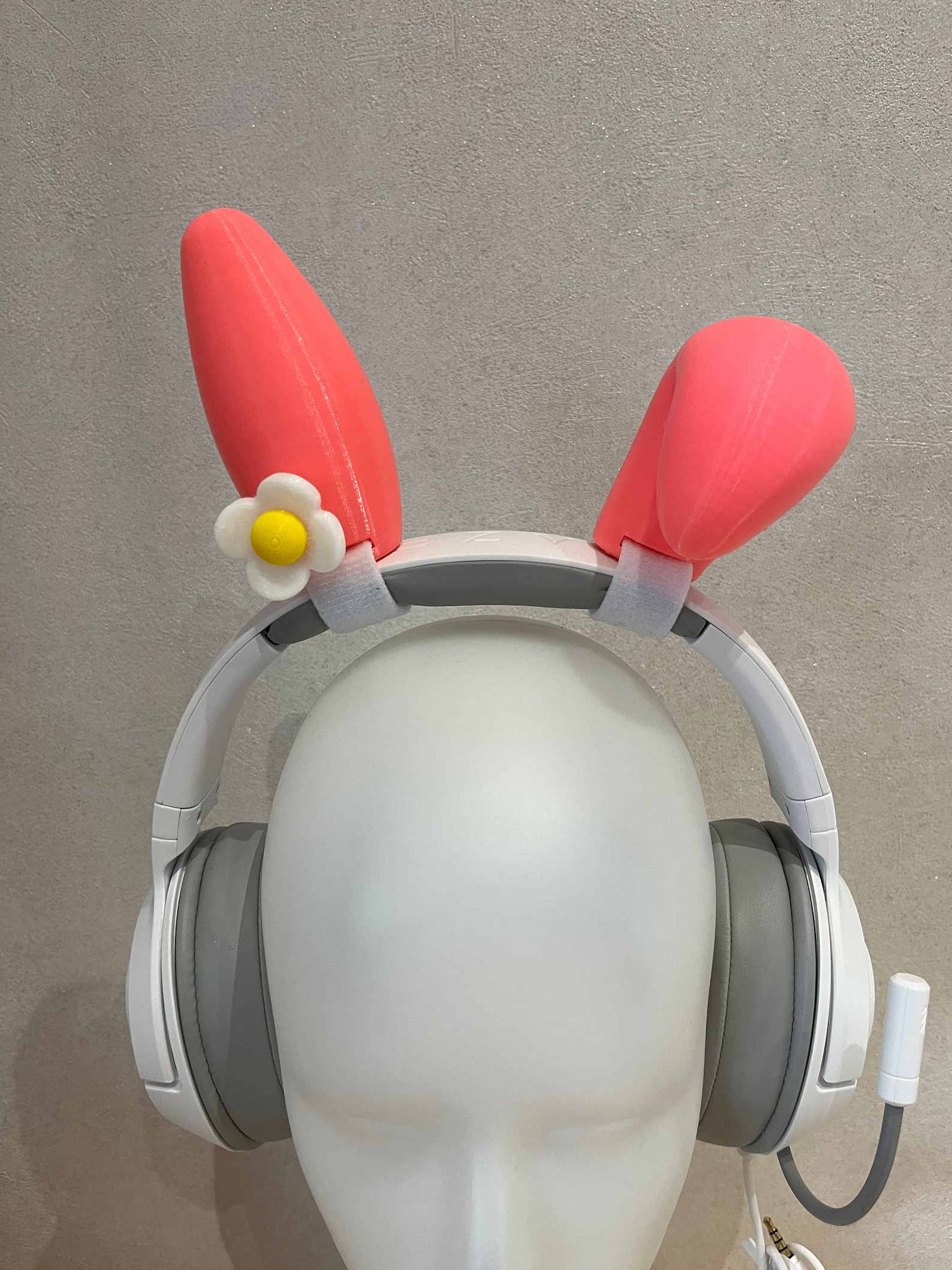 Rabbit Ears With Daisy for Headphones / Headset for Streaming - Etsy