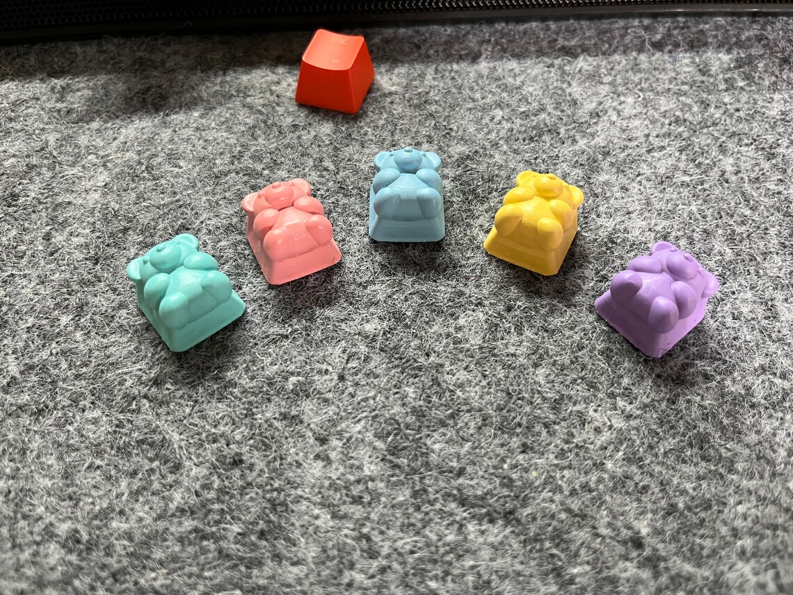 Pastel Gummy Bear Mechanical Keycaps 3D Printed | Etsy