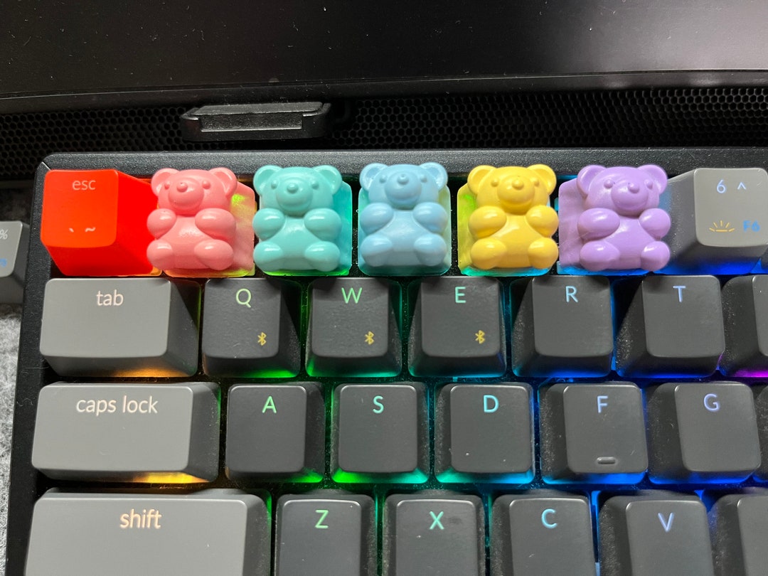 Pastel Gummy Bear Mechanical Keycaps 3D Printed - Etsy