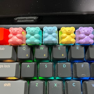 Pastel Gummy Bear Mechanical Keycaps 3D Printed - Etsy