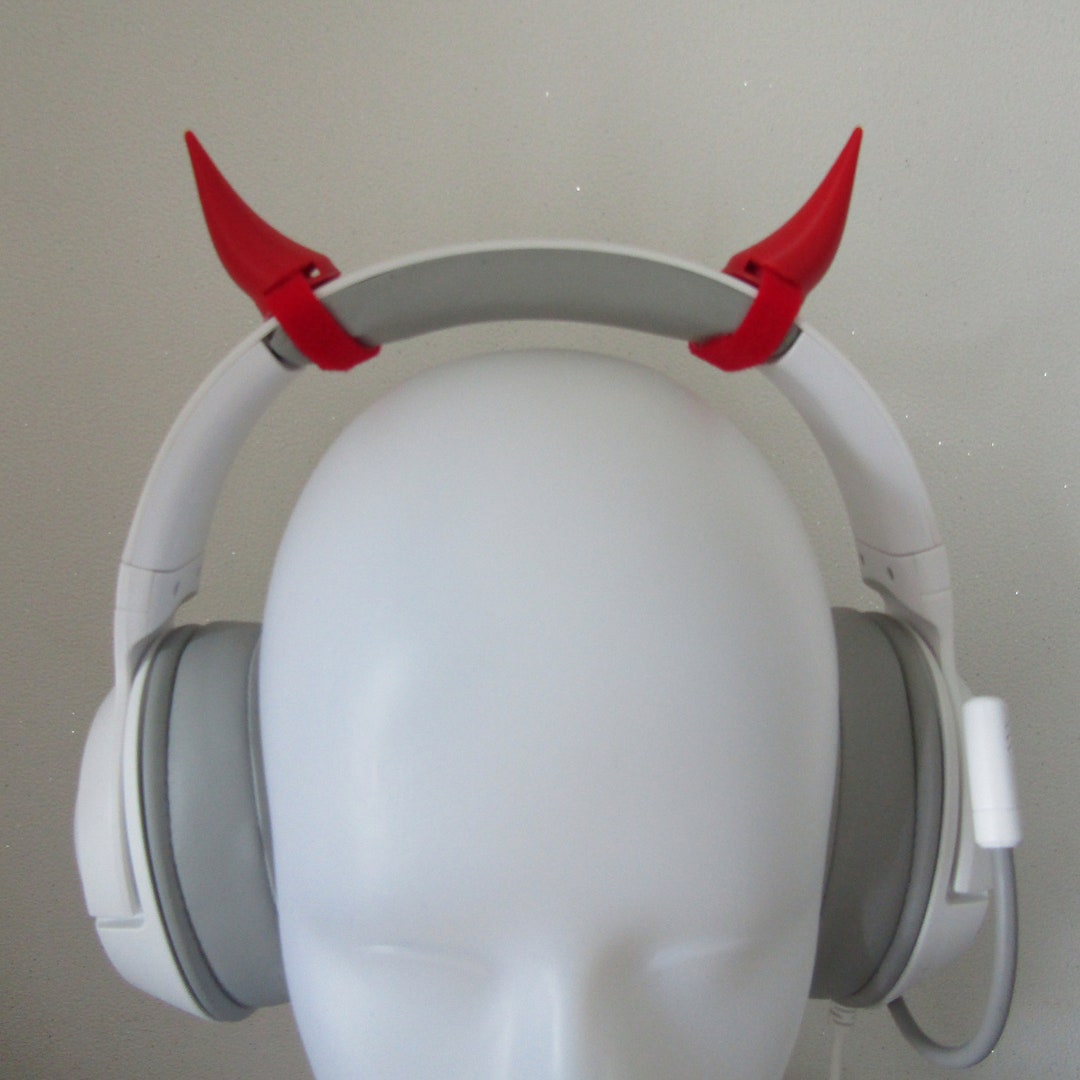 Mini Demon Horns for Headphones / Headset for Streaming Anime Cosplay ...