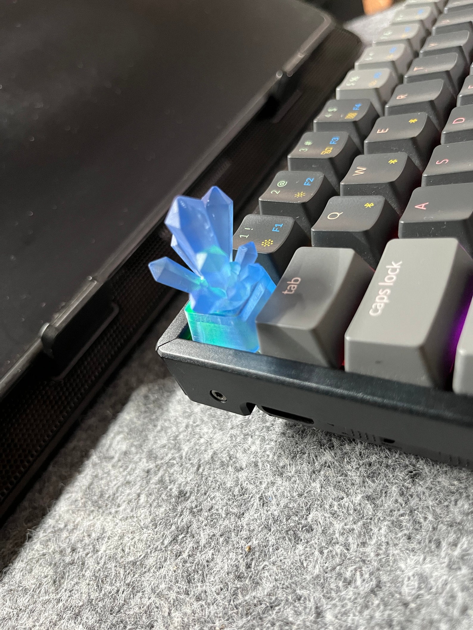 Blue Crystal Mechanical Keycaps 3D Printed | Etsy