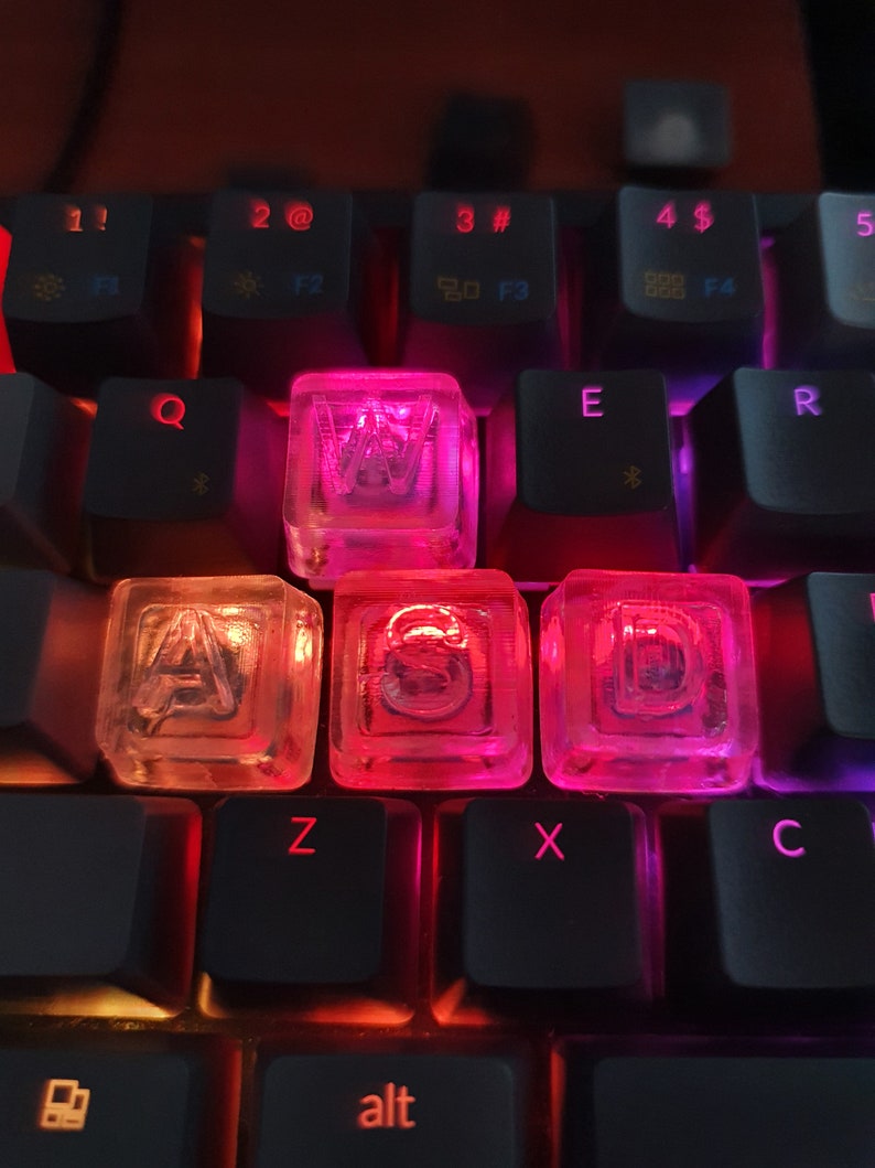 Clear ASDW Mechanical Keycaps 3D Printed - Etsy