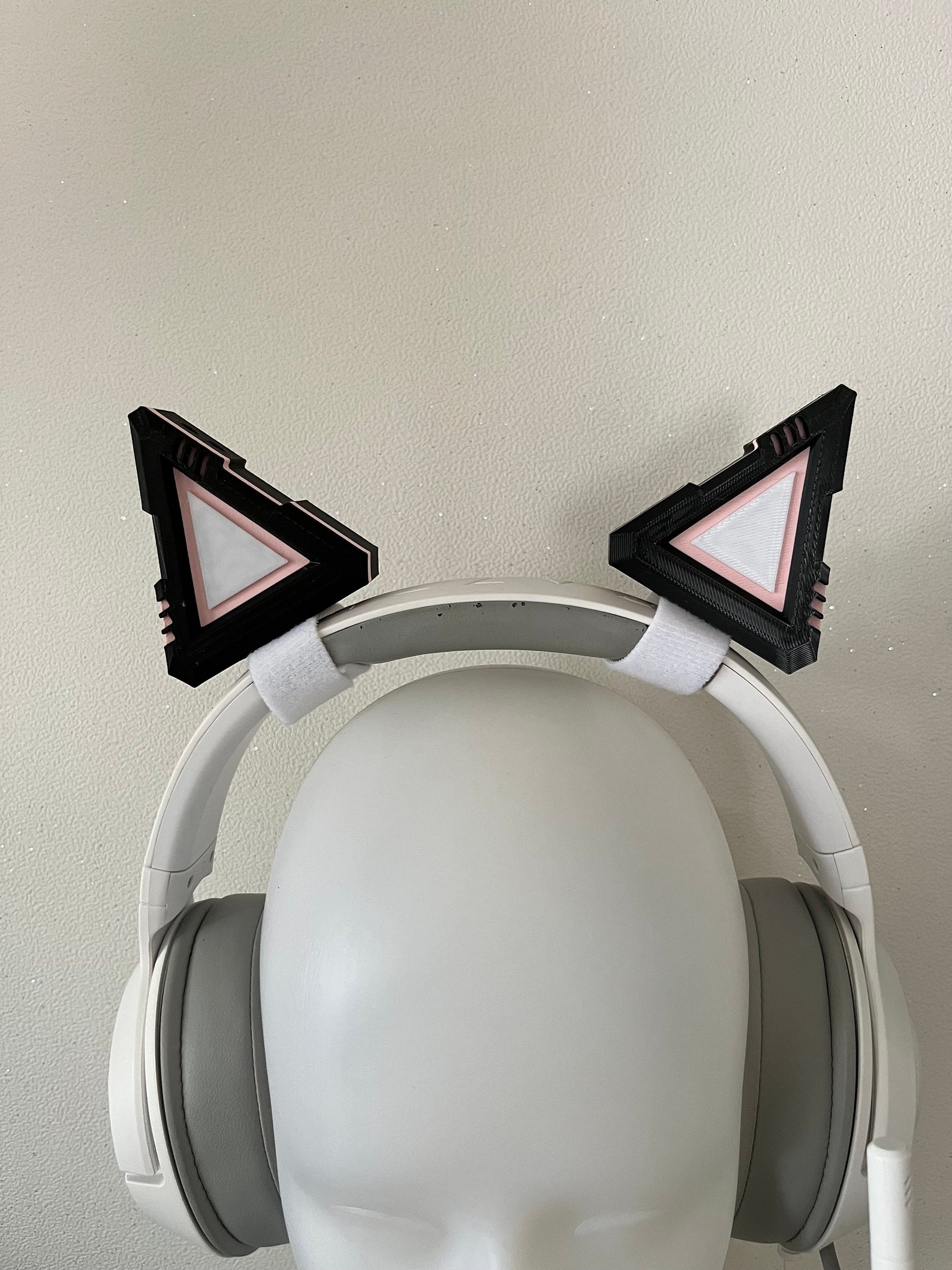 Cat Futuristic Mecha Ears for Headphones / Headset for Streaming Anime ...