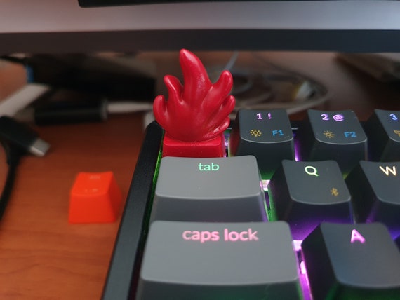 Red Flame Fire Keycaps 3D Printed - Etsy