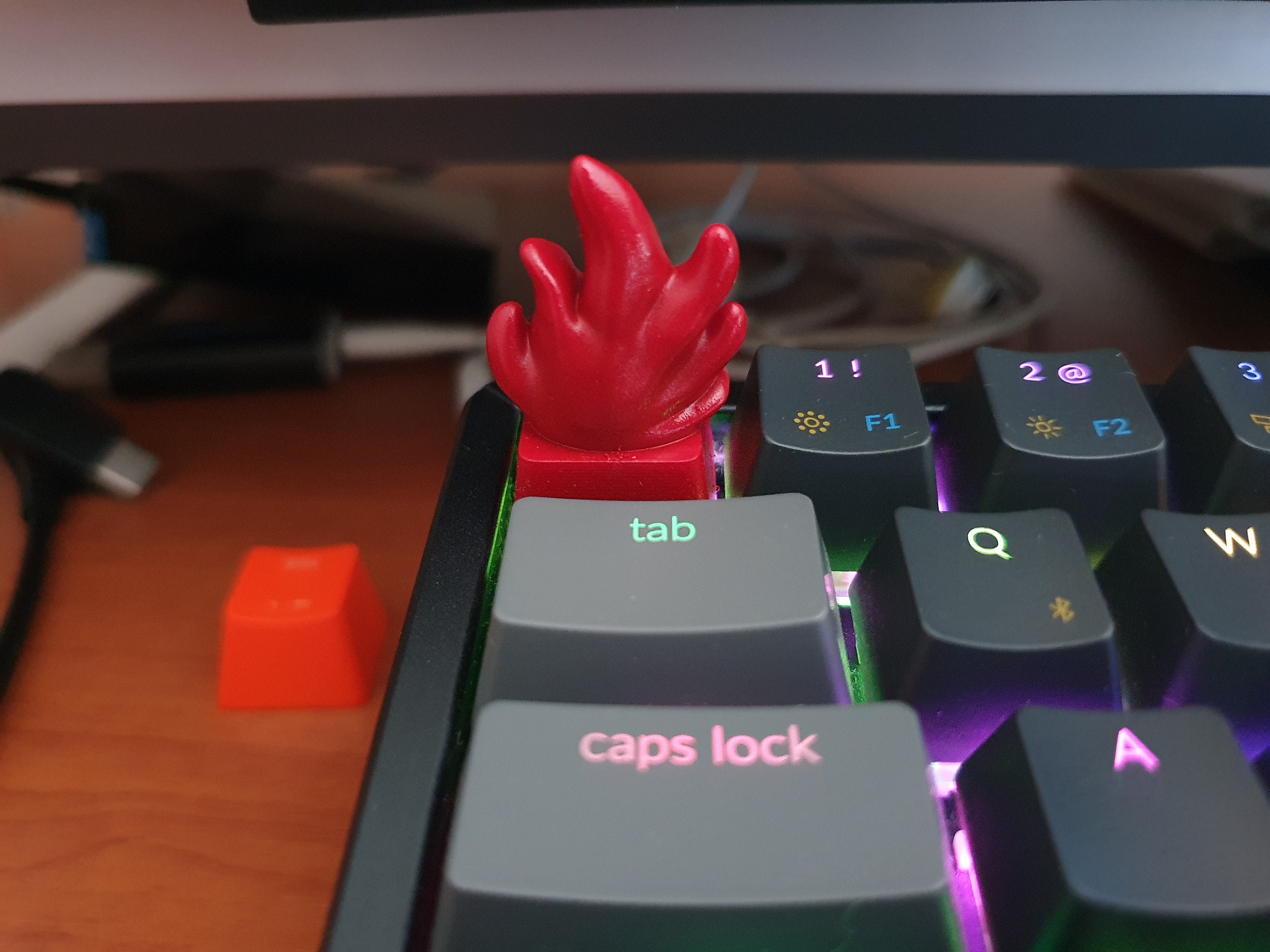 Red Flame, Fire Keycaps 3D Printed - Etsy