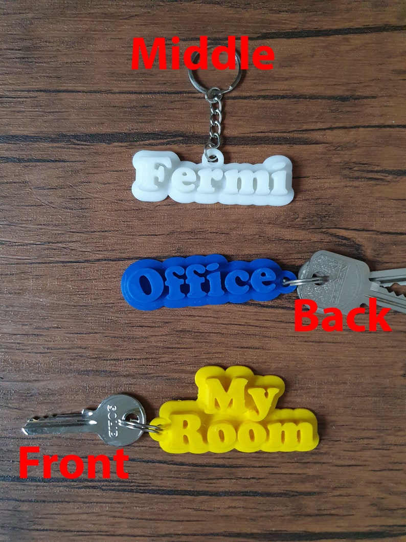 Unique Personalized Keyring Style 2 3D Printed Custom Name - Etsy
