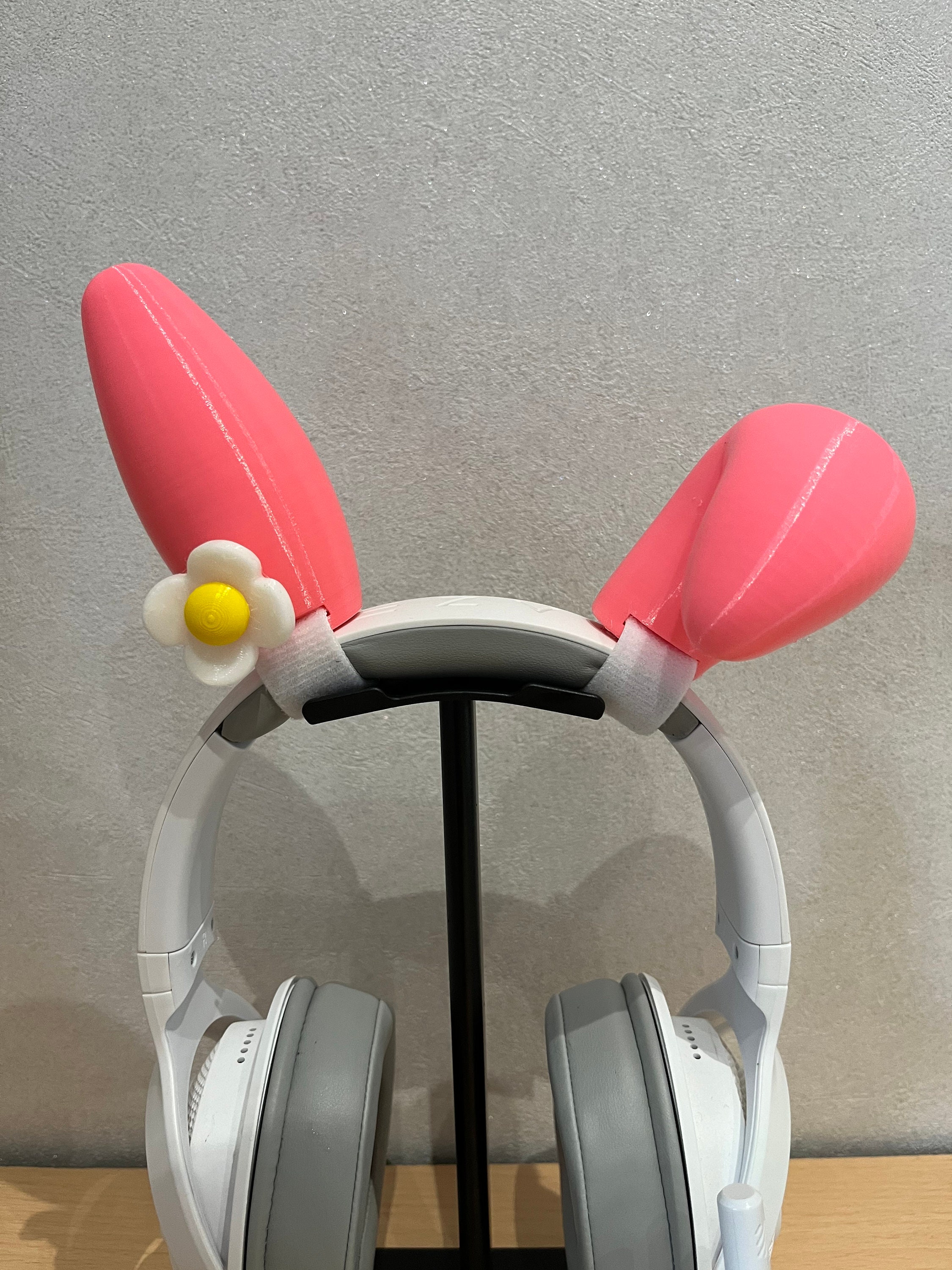 Rabbit Ears With Daisy for Headphones / Headset for Streaming - Etsy