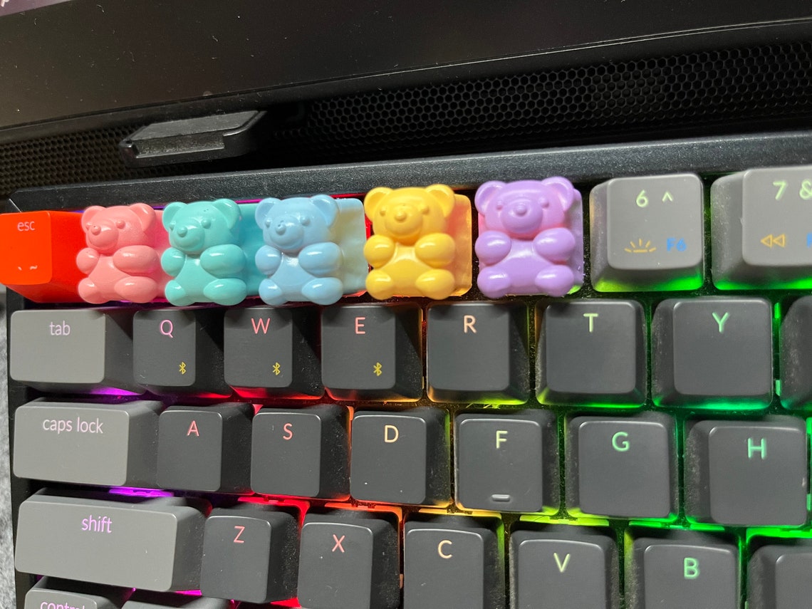 Pastel Gummy Bear Mechanical Keycaps 3D Printed | Etsy