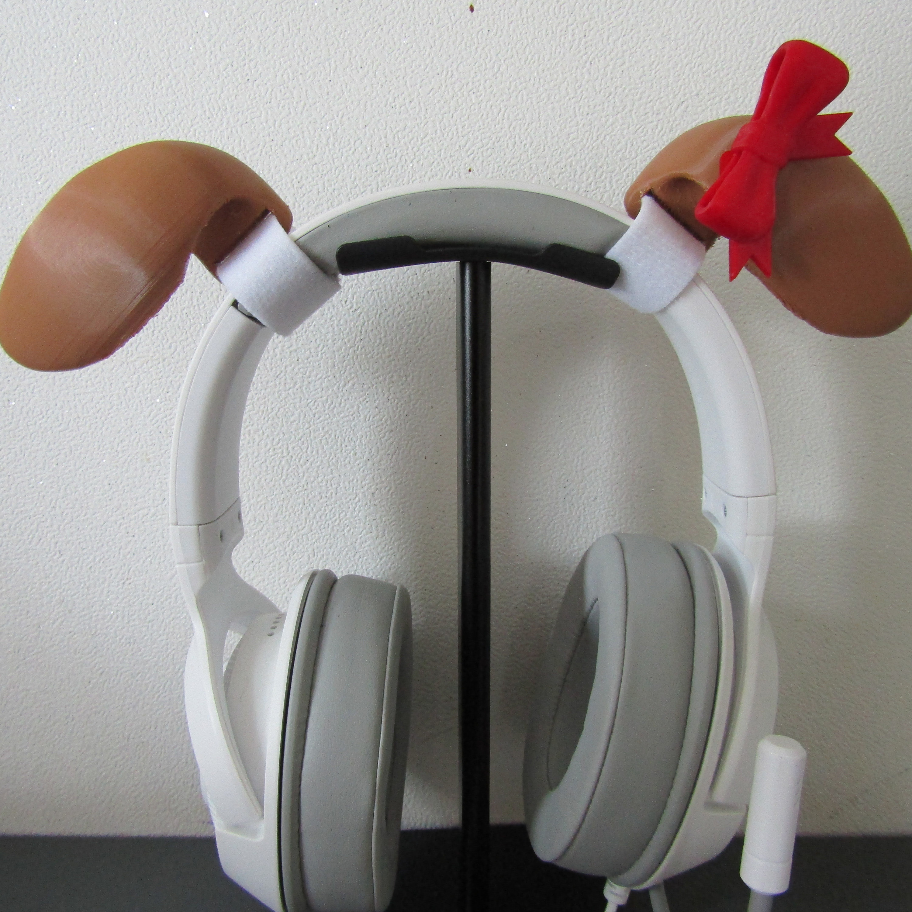 Puppy Ears With Ribbon for Headphones / Headset for Streaming Anime ...