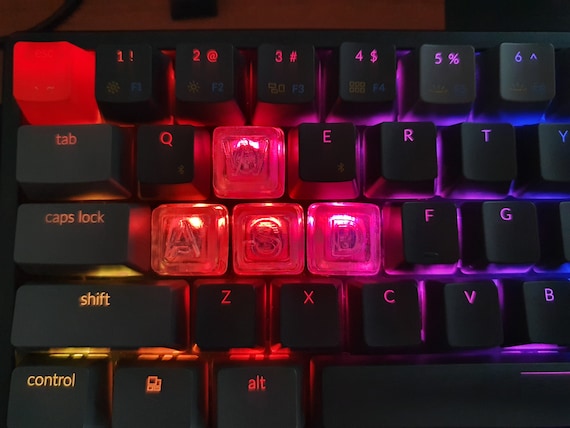 Clear ASDW Mechanical Keycaps 3D Printed | Etsy