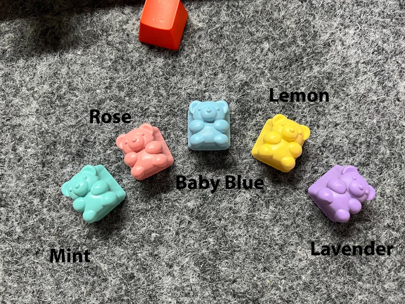 Pastel Gummy Bear Mechanical Keycaps 3D Printed | Etsy