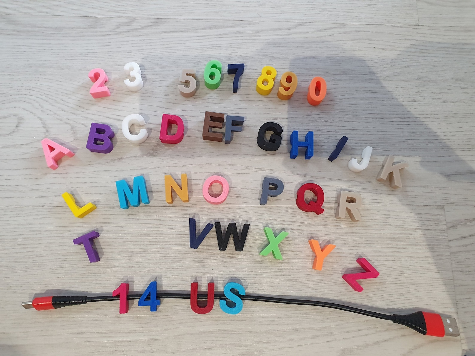 Cable Clip Letter Tag 3D Printed, Custom Name and Personalized Name for ...