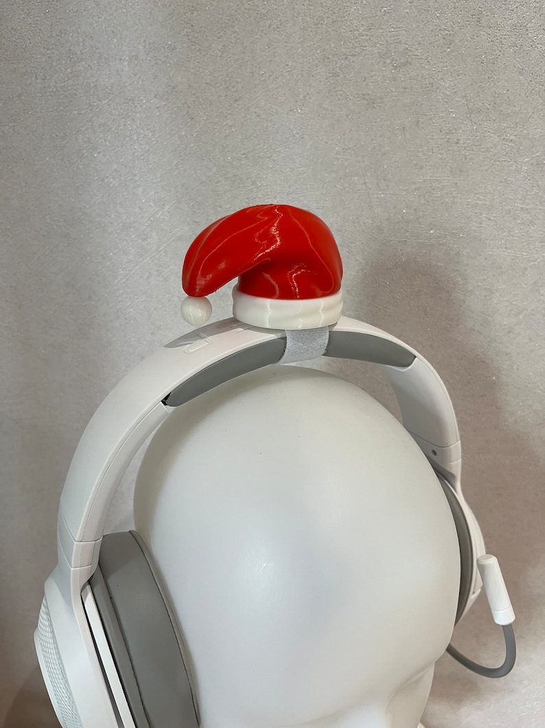 Santa Hat for Headphones / Headset for Game Fun Streaming - Etsy