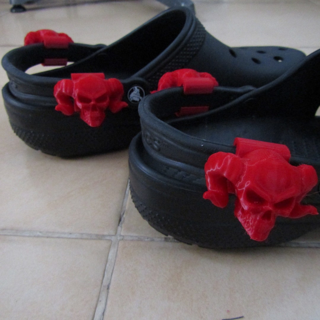 Demon Skull for Croc With Many Color Selection - Etsy