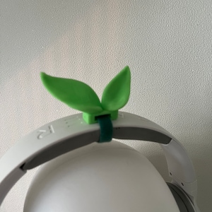 Small Leaf / Sprout for Headphones / Headset for Streaming Anime ...