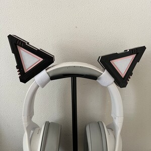 Cat Futuristic Mecha Ears for Headphones / Headset for Streaming Anime ...