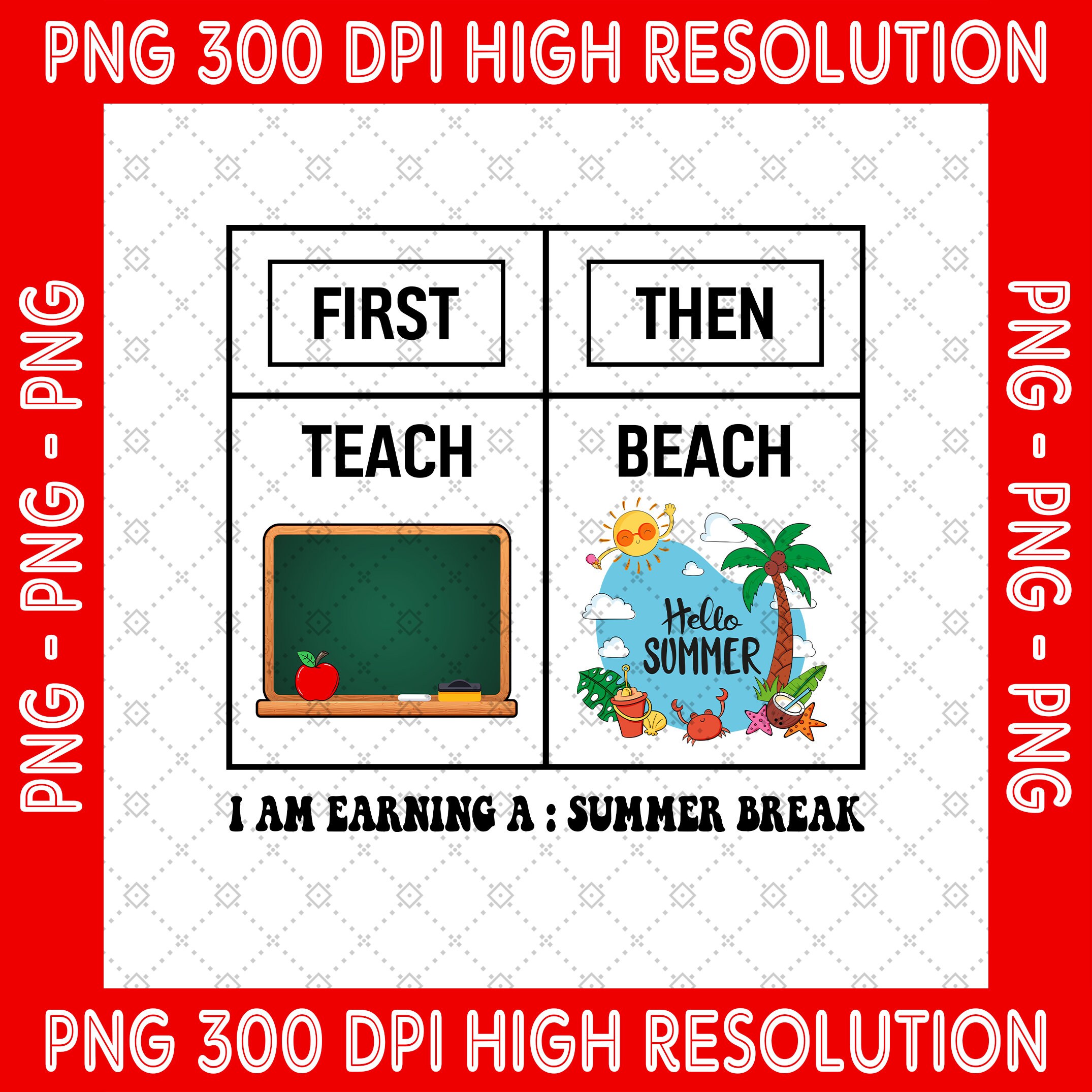 First Then Teach Beach PNG, Speech Therapy for SLPA SLP Digital ...