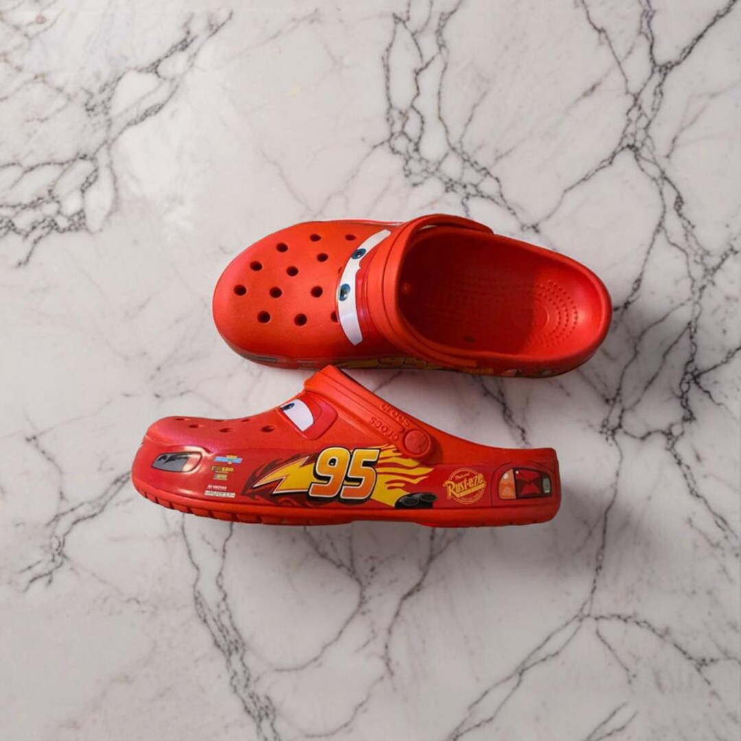 Lightning Mcqueen Cars Shoes Cars 2, Lightning Mcqueen Crocs, Funny ...