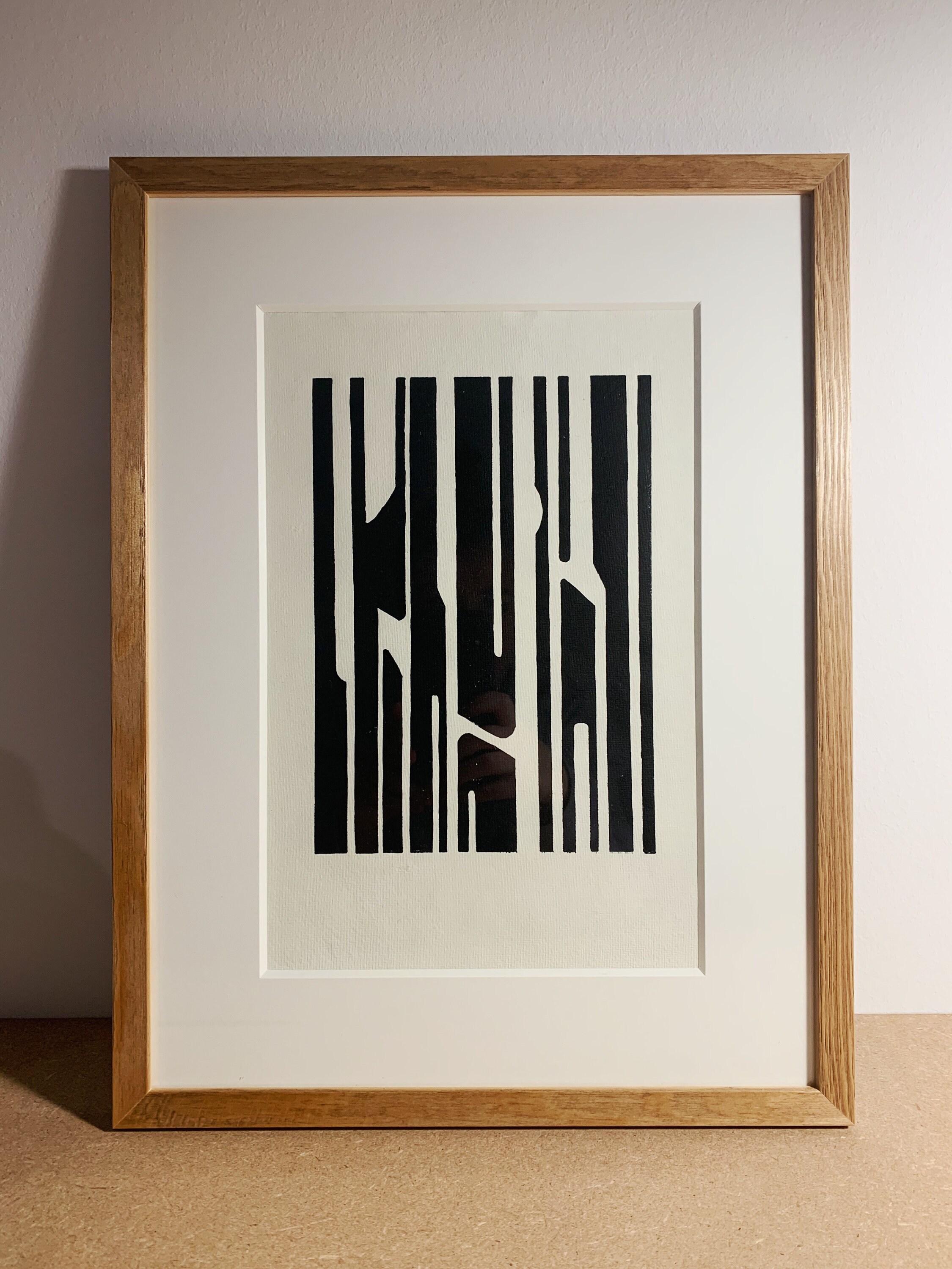 Minimal Abstract Lino Print Original Handmade Print sold by Basilisk ...