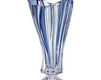Footed Glass Vase - Etsy